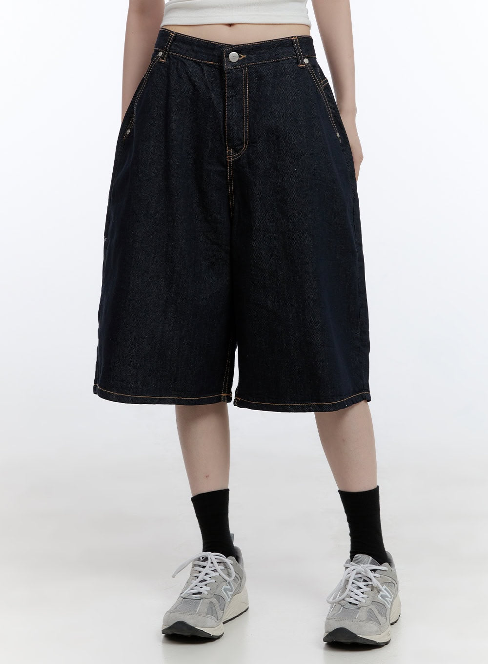 Dora Stitched Baggy Jorts CG413 - Acubi style | LEWKIN