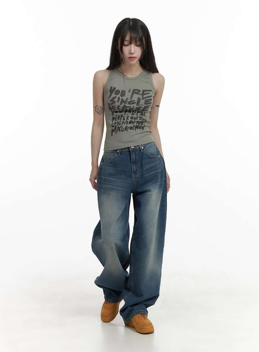 Wide Fit Baggy Jeans CA426 - Acubi style | LEWKIN