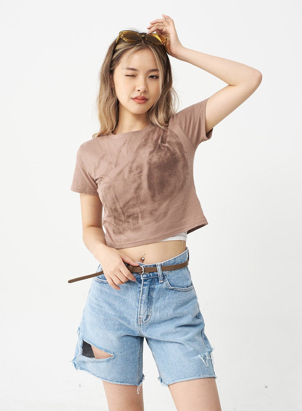 Gradient Crop Top CJ16 - Lewkin